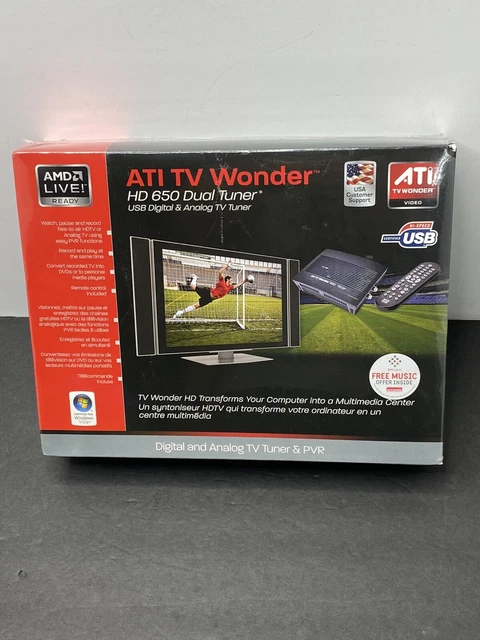 ATI TV WONDER 650 Combo New Old Stock HD 650 Dual Tuner AMD LIVE Ready ...