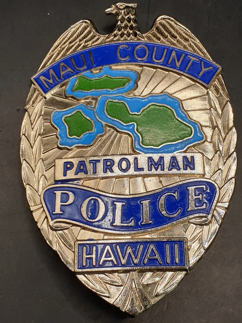 MAUI COUNTY PATROLMANN Hawaii Police Polizei Badge Abzeichen Marke ...