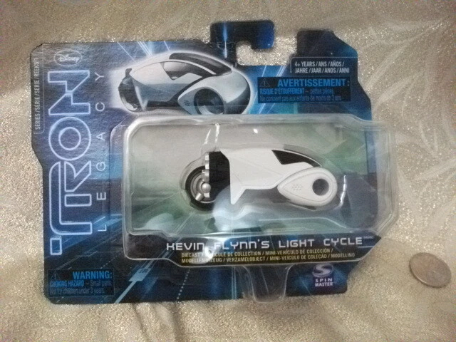 TRON LEGACY-&LIGHTCYCLE-KEVIN FLYNN Diecast Vehicle-White"- Neca-Disney ...
