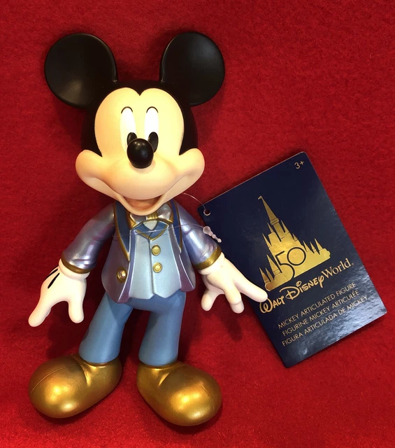 DISNEY PARKS 50TH Anniversary Mickey Mouse Articulated Poseable PVC ...