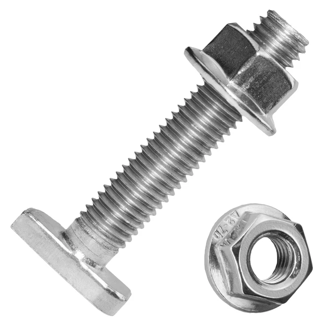 HAMMERKOPFSCHRAUBEN + SPERRZAHNMUTTERN | Photovoltaik Solar | Edelstahl ...