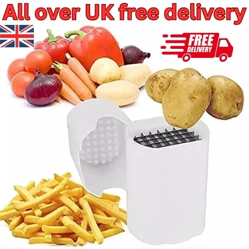 FRENCH FRY CUTTER Dicer Potato Chips Chipper Vegetable Chopper Easy ...
