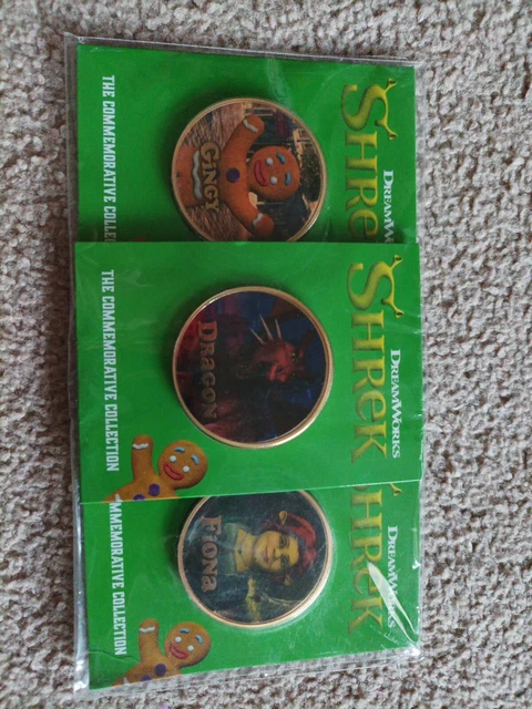 SHREK DREAM Works Commemorative Limited Edition Coins £10.00 - PicClick UK