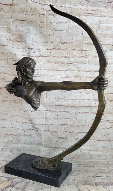 SIGNED ORIGINAL COLLECTOR Edition Mario Nick Indian Archer Bronze ...