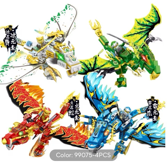LEGO NINJAGO MINIFIGURE Bundle Dragon Forms Kia, Jay, Zane, Cole £25.00 ...