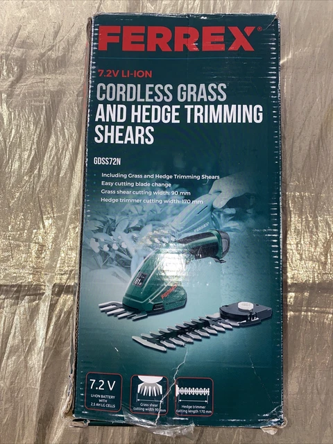 FERREX 7.2V CORDLESS Grass & Hedge Trimming Shears GDSS72N £27.99 ...