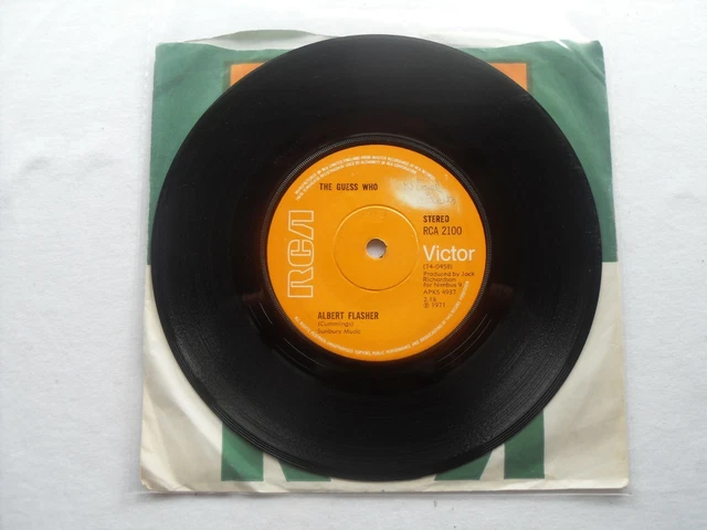 THE GUESS WHO Albert Flasher Rca Victor Records Uk 7" Vinyl Single ...