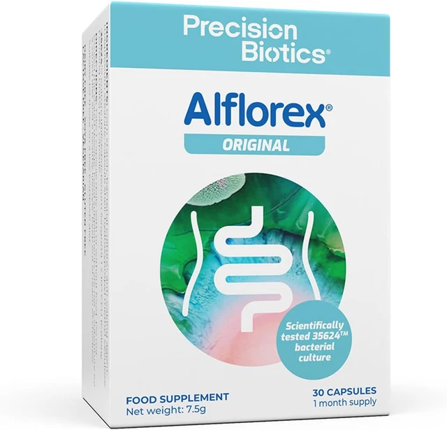 ALFLOREX ORIGINAL - Daily Gut Health Probiotics Supplement 30 Capsules ...