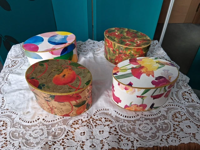SELECTION OF FOUR Vintage Small Oval Empty Chocolate Boxes £21.48 ...