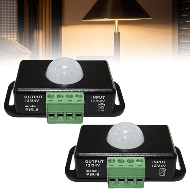 DC 12V / 24V 8A Koerper Infrarot PIR Bewegungsmelder Schalter LED ...