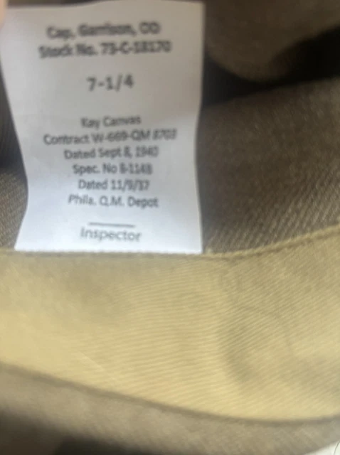 WW2 US ARMY Airborne Infantry Overseas Garrison Cap Reproduction 7 1/4 ...