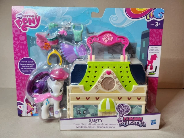 MY LITTLE PONY FIM G4 Rarity Explore Equestria Dress Shop BNIB Hasbro ...