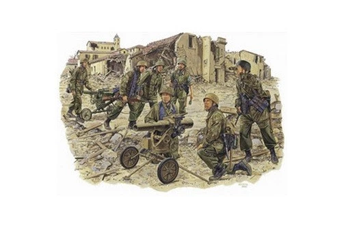 DRAGON 6147 - Set De Figurines 1/35 Fallschirmjäger + Canon Léger 7,5 ...