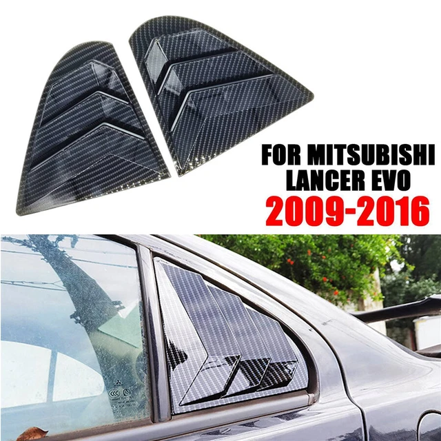 QUARTER WINDOW LOUVER Shutter Cover Side Vent For Mitsubishi Lancer EVO ...