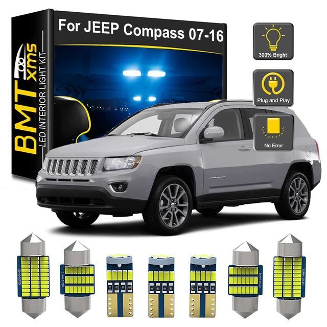 8X INTERIOR LED Light Bulbs License Plate For Jeep Compass 2007-2016 ...