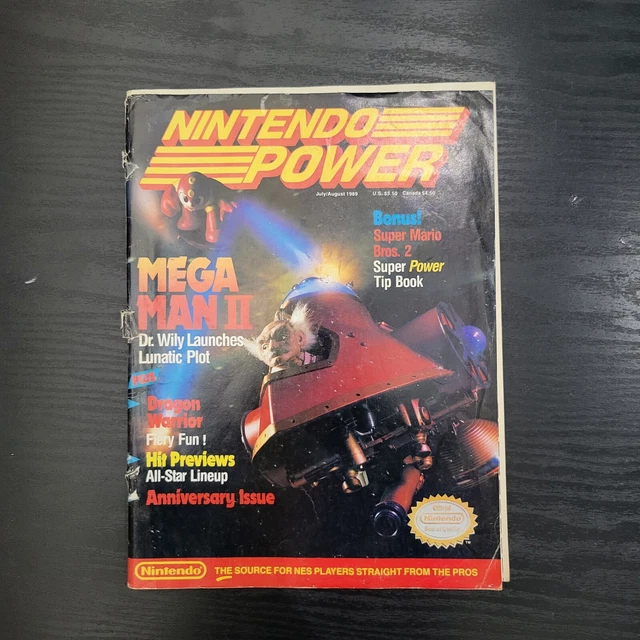 NINTENDO POWER MAGAZINE Volume Issue 7 July/August 1989 Cover loose ...