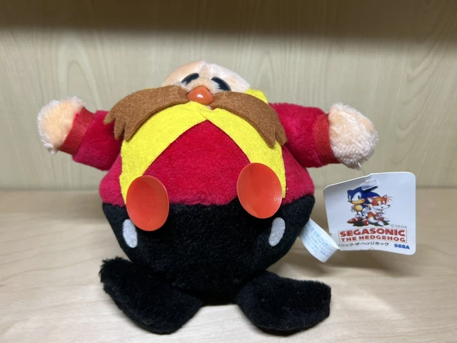 VINTAGE 1995 EGGMAN Sonic The Hedgehog Jumbo Suction Plush SEGA Rare ...