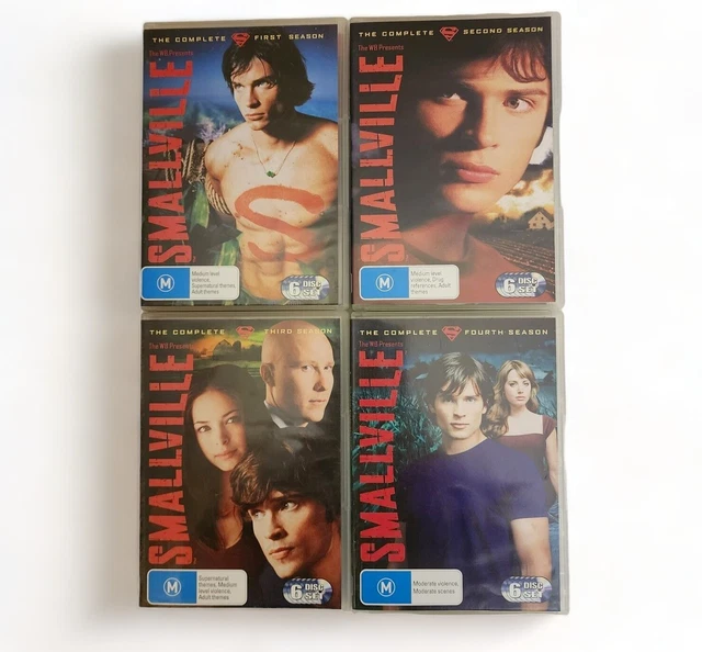 SMALLVILLE SEASONS 1-4 DVD Lot Tom Welling-Complete, Perfect Condition ...
