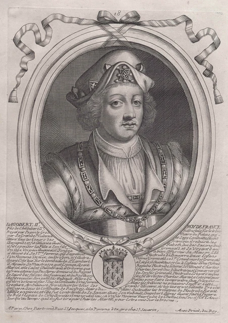 1680 DAGOBERT III. König Franken king Franks Portrait Kupferstich etching EUR 38,99 - PicClick DE