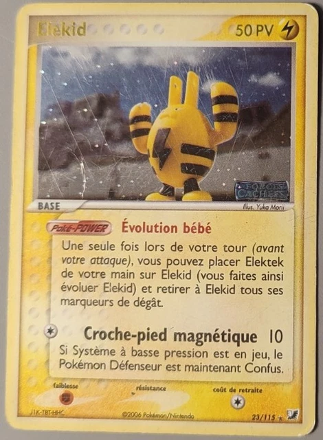 CARTE POKEMON ELEKID 23/115 Holo reverse rare Bloc EX Forces Cachées ...