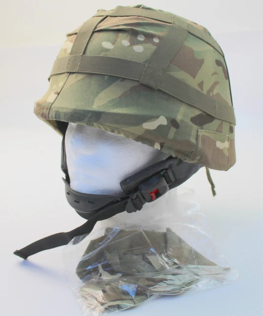 GENUINE BRITISH ARMY Training / Cadet Helmet & Mk6 Mtp Cover (Auc) £14. ...