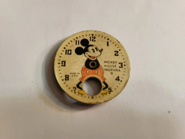 MICKEY MOUSE INGERSOLL Watch Face 1930s EUR 17,17 - PicClick FR