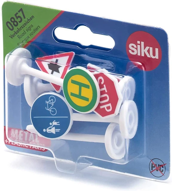 SIKU 0857, VERKEHRSZEICHEN-SET, 6-teilig, Metall/Kunststoff, Multicolor, Einfach EUR 7,99 ...