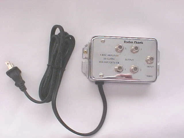 VINTAGE RADIO SHACK 4 Way Amplifier Cat. No. 15-1119 VCR VHF CATV FM ...