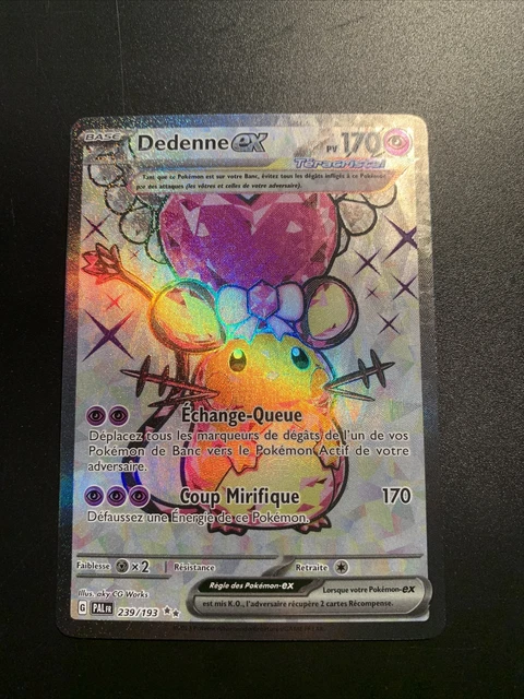 CARTE POKÉMON - Dedenne Ex Full Art Secrète 239/193 - EV02 FR Évolution ...