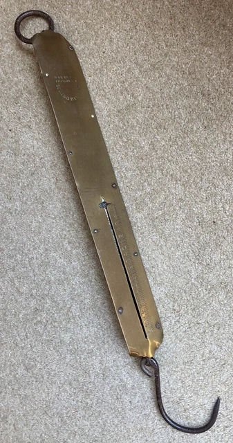 LARGE ANTIQUE SALTER'S 'Improved Spring Balance' Hanging Scale Weighs ...