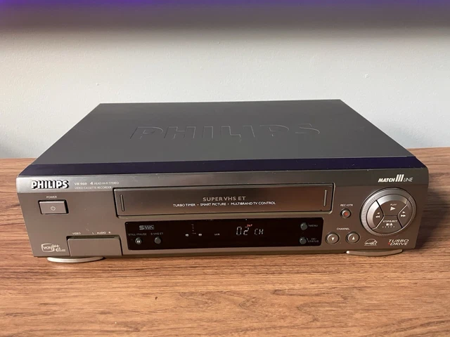 PHILIPS VR-960B SUPER VHS S-VHS SVHS ET VCR 4 Head Hi-Fi DECK - Tested ...