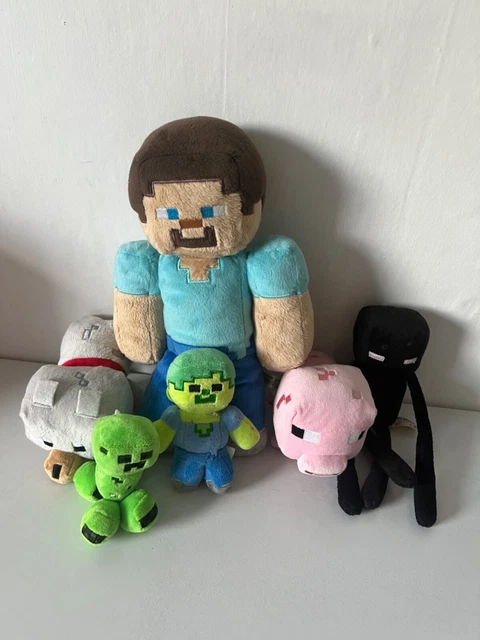 MINECRAFT BUNDLE X6 Creeper Zombie Alex Dog Pig Ghost Soft Toy Plush £ ...