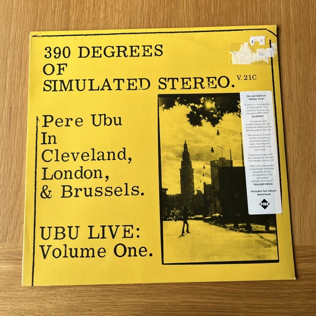 PERE UBU 390 degrés de simulation stéréo Ubu Live : Vol One vinyle ...