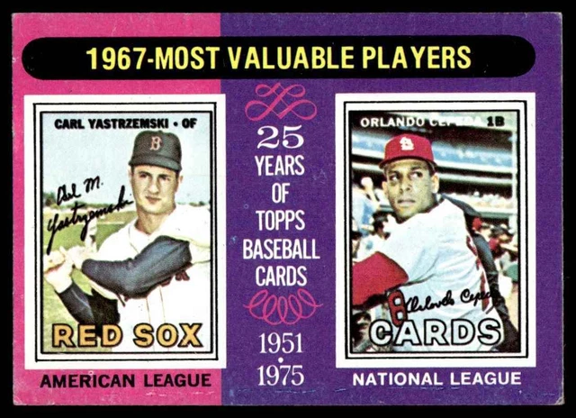 1976 O-PEE-CHEE CARL Yastremski/Orlando Cepeda St. Louis Cardinals ...