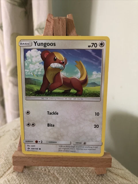 POKÉMON TRADING CARD Game Yungoos Sun And Moon Base Set Card #109/149 £ ...