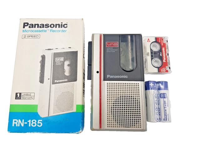 PANASONIC RN-185 MICROCASSETTE Voice Recorder Dictaphone Handheld ...