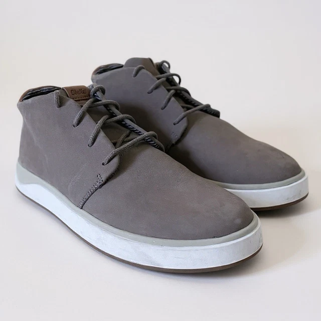OLUKAI MENS PAPAKU Ili Chukka Boot Sz 10 Gray Waterproof Leather Shoes ...