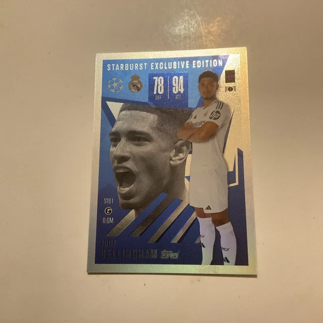 TOPPS MATCH ATTAX 2024/25 Jude Bellingham Starburst Exclusive edition ...