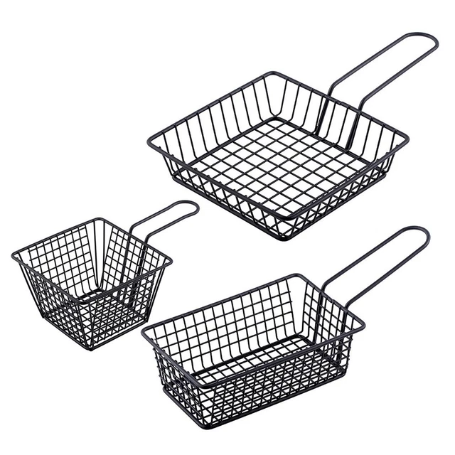 RESTAURANTS CAFES SQUARE Fry Chicken Holder Easy Retrieval Of Fried ...