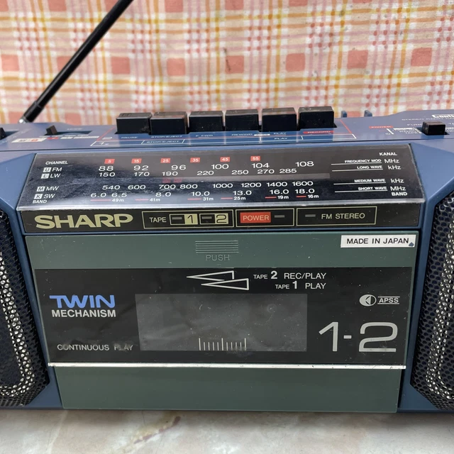 VINTAGE SHARP WQ-T282(BK) stereo radio cassette recorder used £16.15 ...
