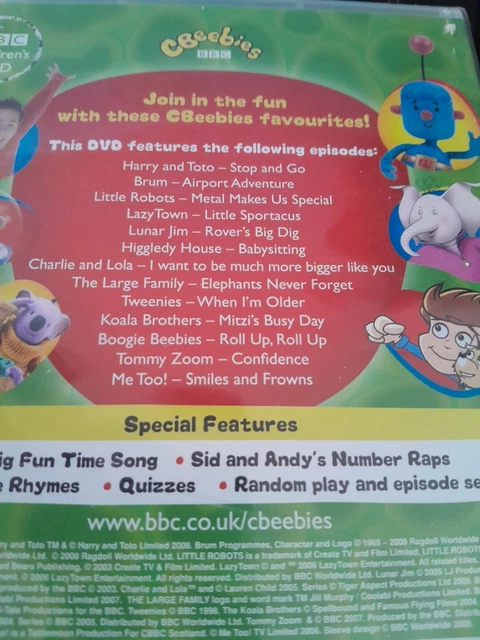 CBEEBIES BBC BIG Fun Time dvd Brand New & Sealed Very Rare Discontinued ...