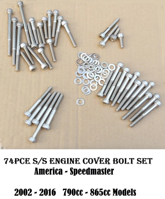 TRIUMPH SPEEDMASTER 78 PCE S/S ALLEN BOLT ENGINE COVERS *air cooled ...