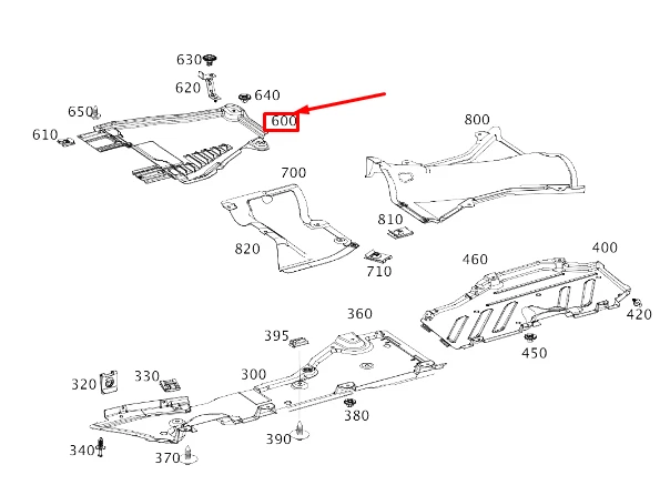 MERCEDES-BENZ GLE W167 Center Bottom Protection Trim A1676803807 NEW ...