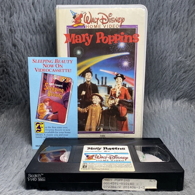 MARY POPPINS VHS 1980s Walt Disney Home Video Clamshell Classic Family ...