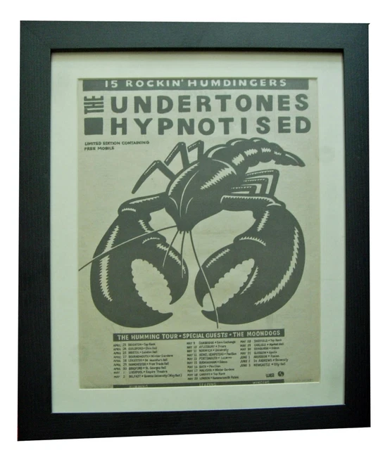 UNDERTONES+HYPNOTISED+POSTER+AD+RARE ORIGINAL 1980+FRAMED+EXPRESS WORLD SHIP EUR 98,12 - PicClick FR