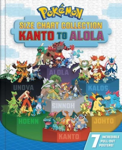 POKÉMON SIZE CHART Collection: Kanto to Alola by Pikachu Press NEUF EUR 32,74 - PicClick FR