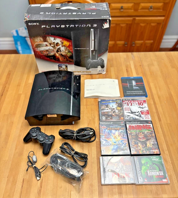 SONY PLAYSTATION 3 Console PS3 CECHE01 Backwards Compatible 80GB ...