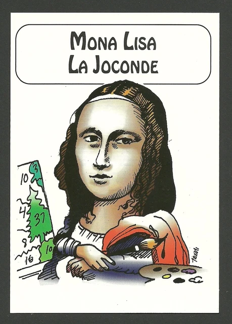 MONA LISA LEONARDO Da Vinci Artist Color Caricature Card from Canada ...