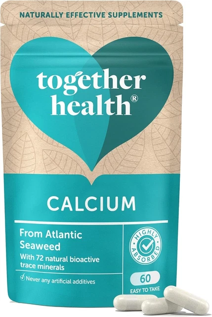PURE SEAWEED CALCIUM - 60 Vege Capsules with 72 Marine Minerals for ...