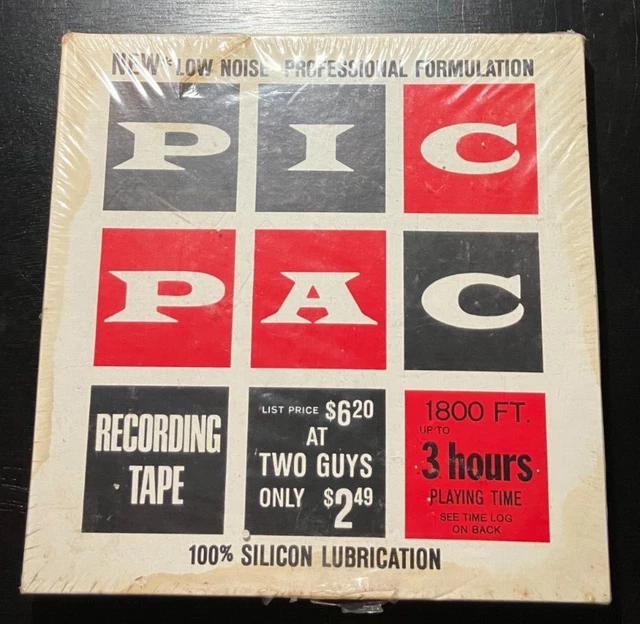 RARE BLANK PAC Pic Reel to Reel Music Recording Tape 1800 Ft 3 hours ...